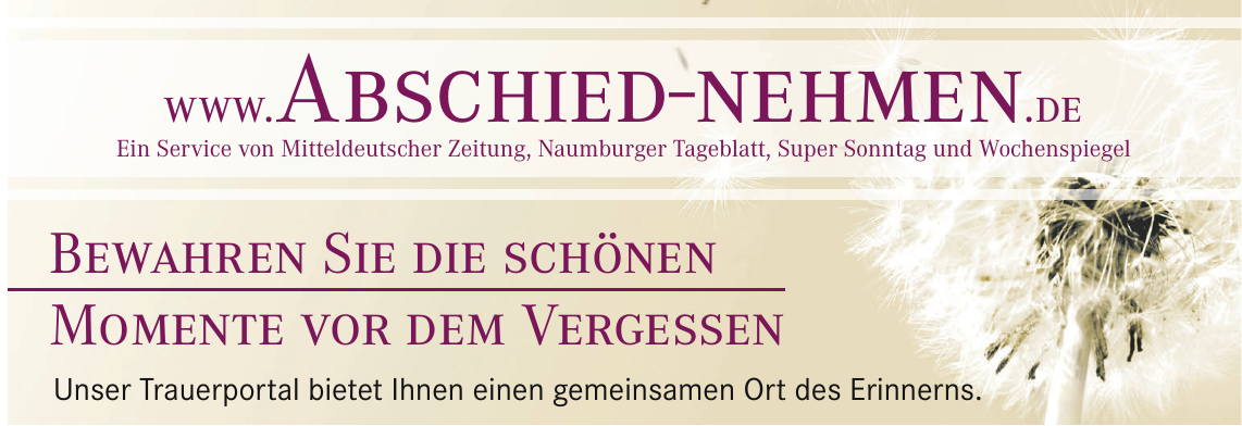 Abschied Nehmen - Unternehmensprofil Mitteldeutsche Zeitung